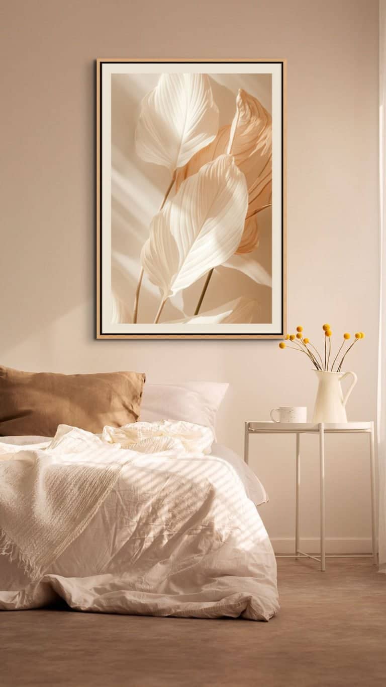 Cream Leaves - ArtGlow